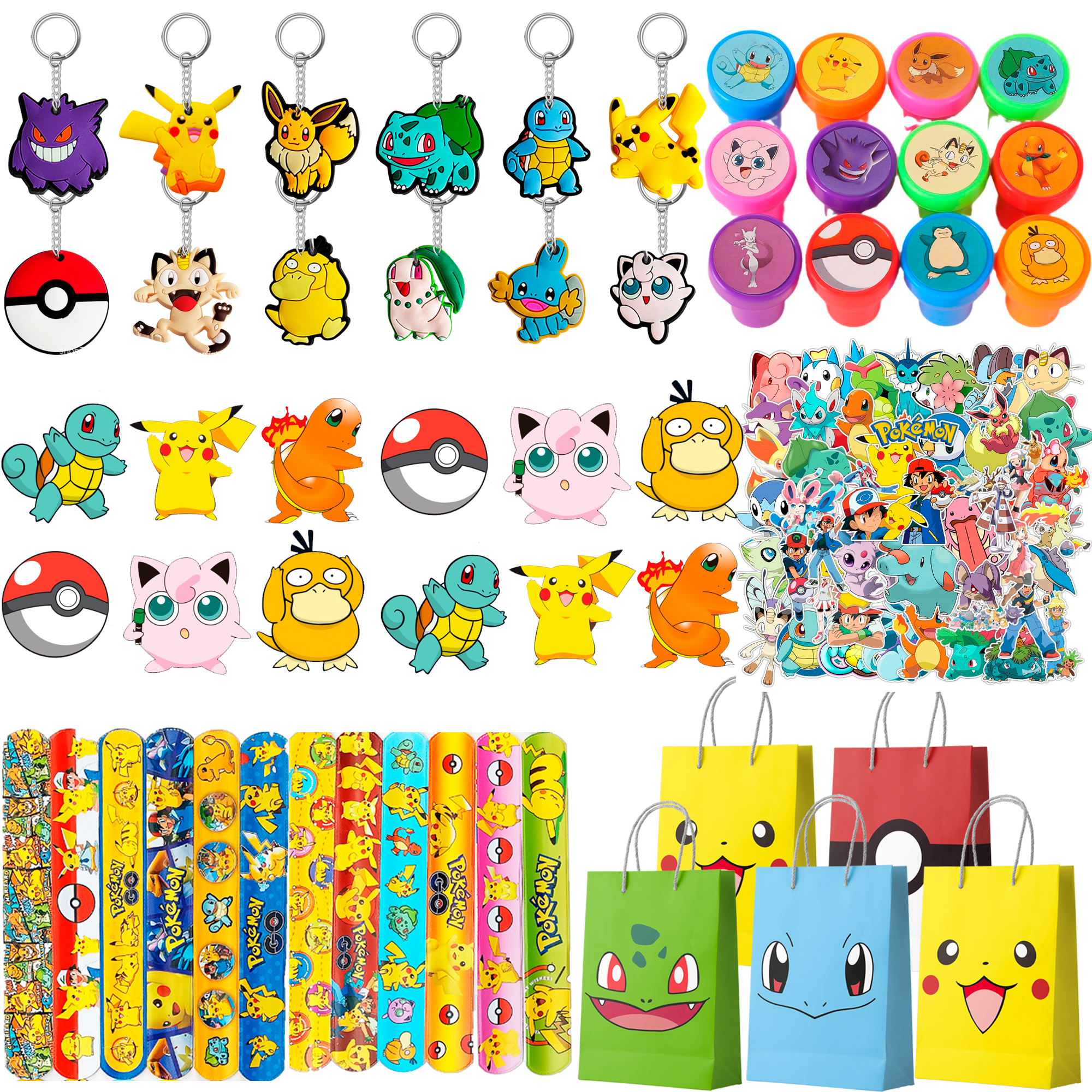 Pokemon Party Favors for Kids, 110 Pcs Pokemon Birthday Party Favors ...