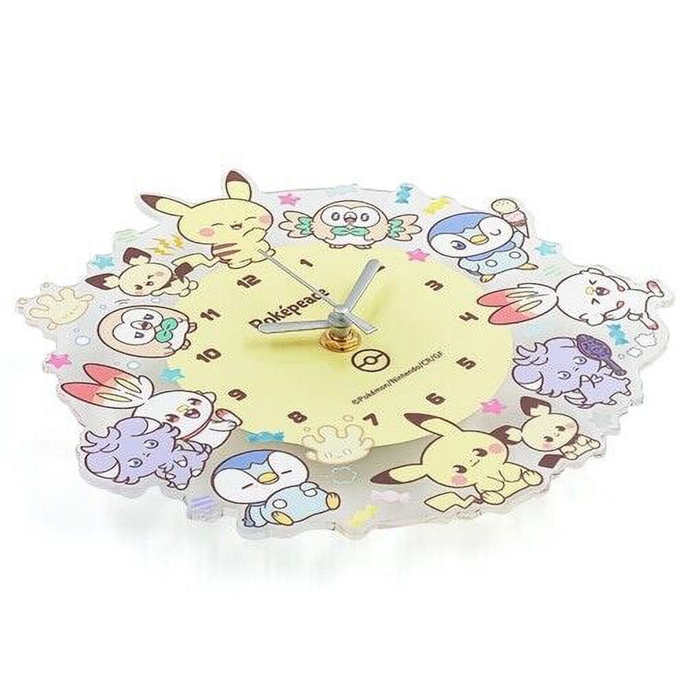Pokemon Peaceful Place Acrylic Wall Clock Pikachu Rowlet Piplup ...
