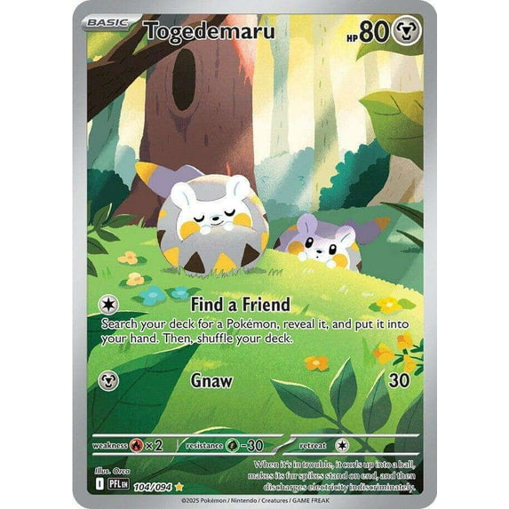 Pokemon Phantasmal Flames Illustration Rare Togedemaru #104 - Walmart.com