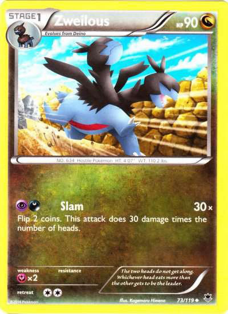 Pokemon Phantom Forces Uncommon Zweilous #73 - Walmart.com