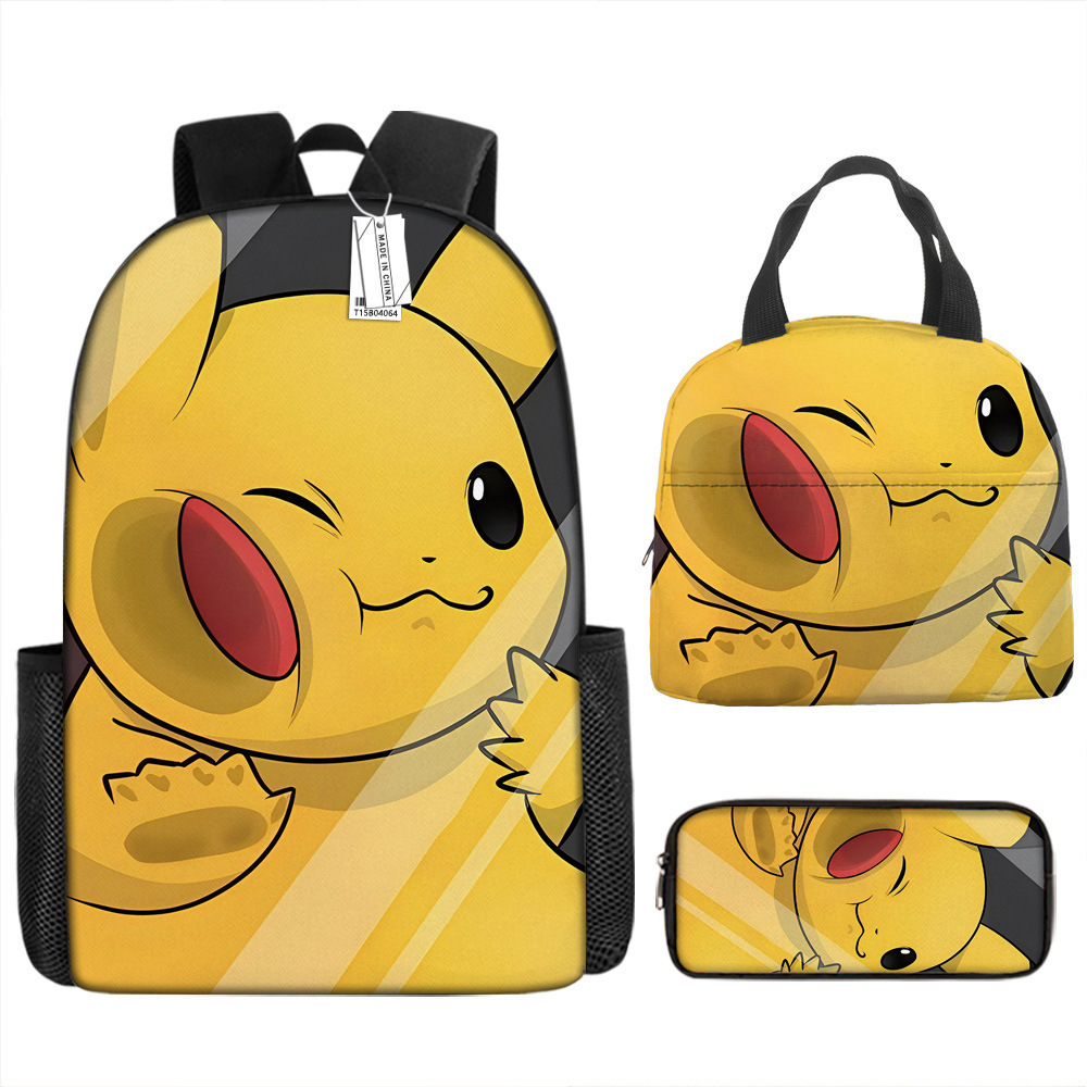 Pokemon_Pi‘’ka-chuPokemon_Pi_ka_chu 3-Piece Backpack Set - Cute Cartoon ...