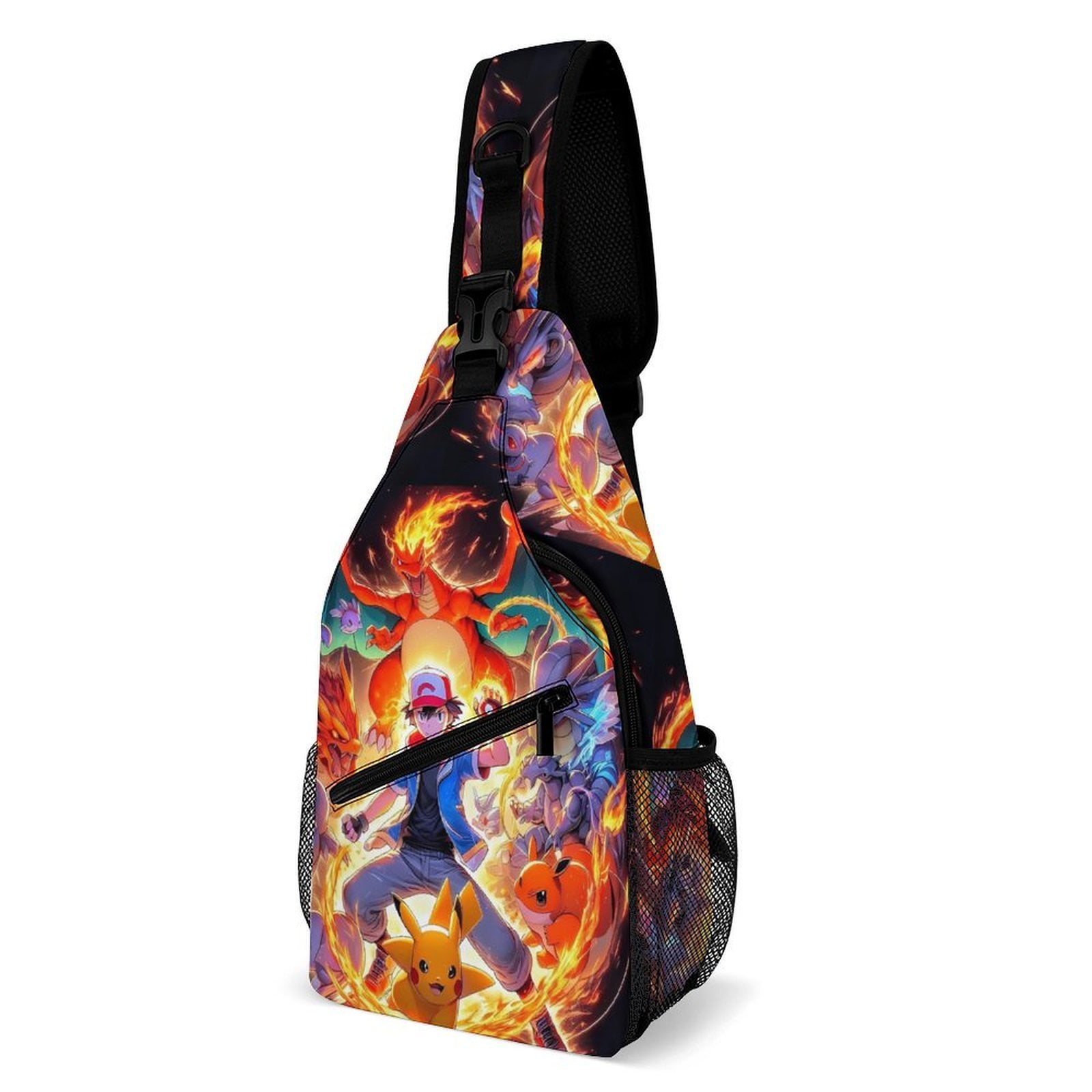 Pokemon_Pika-chu Crossbody Backpack For Men Women Sling Bag Cartoon ...