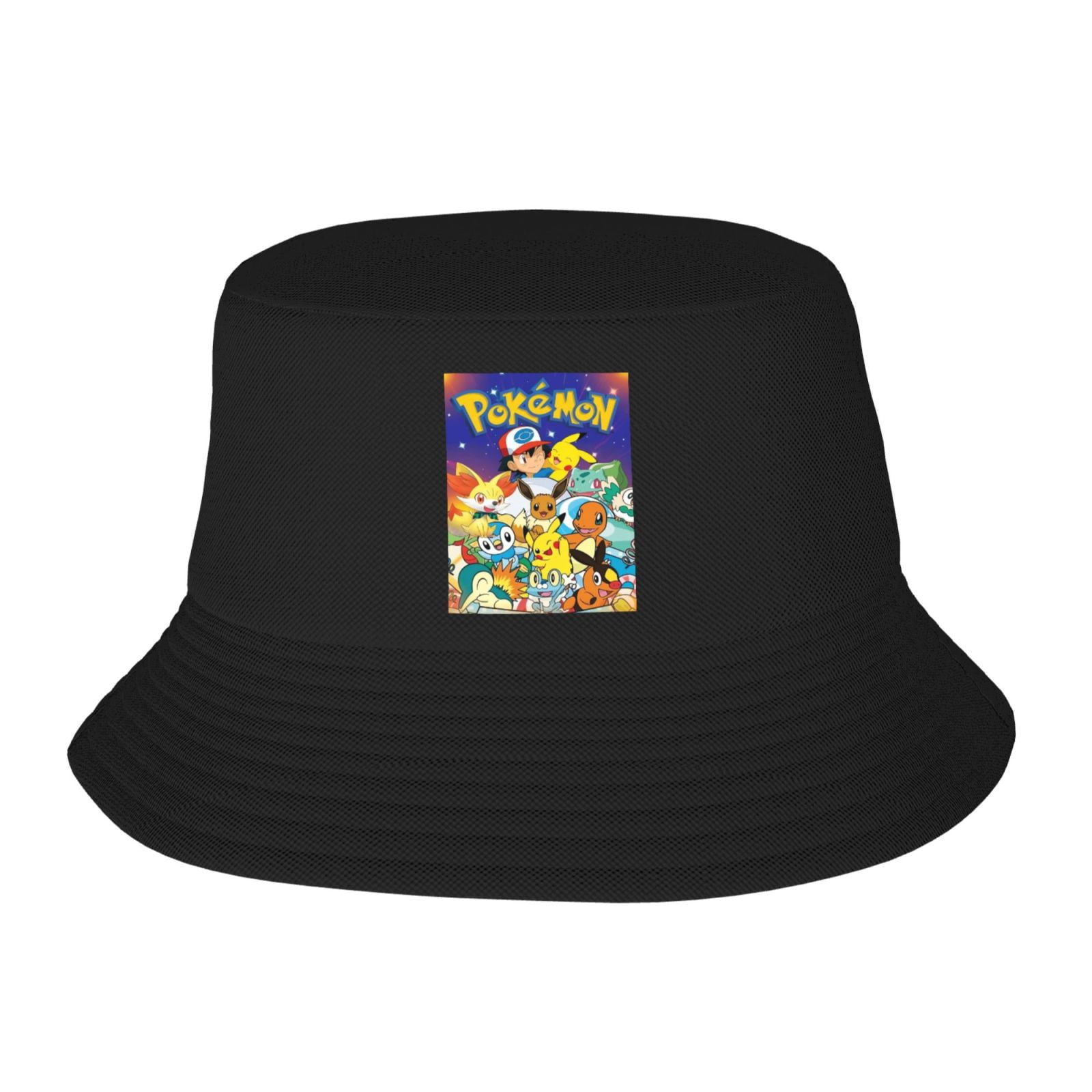 Pokemon-Pikachu 121ladult Fisherman Bucket Hat - Unisex Cotton Sun Hat ...
