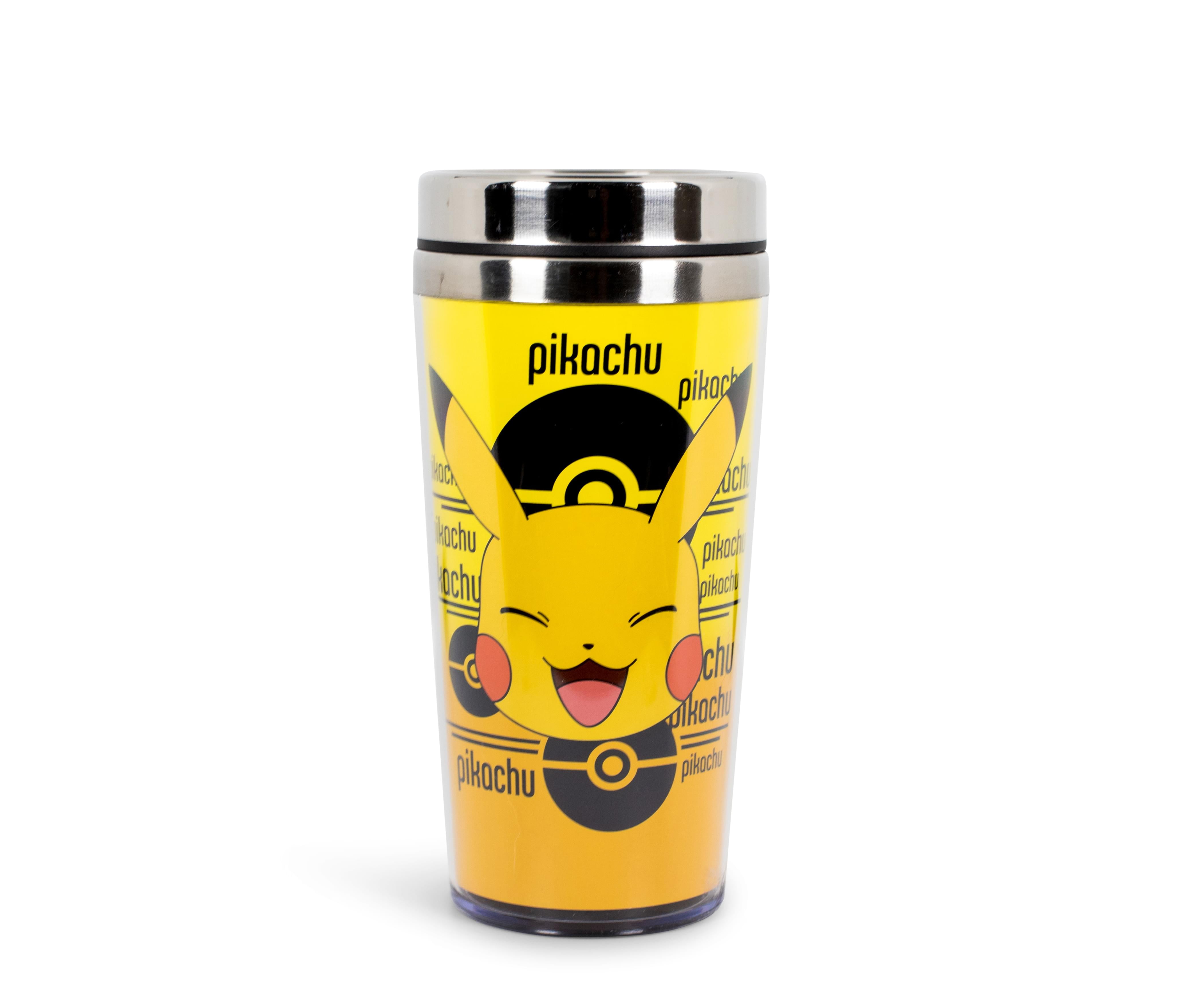 Pokemon Pikachu 16oz Insulated Travel Coffee Mug Tumbler w/ Non-Spill ...