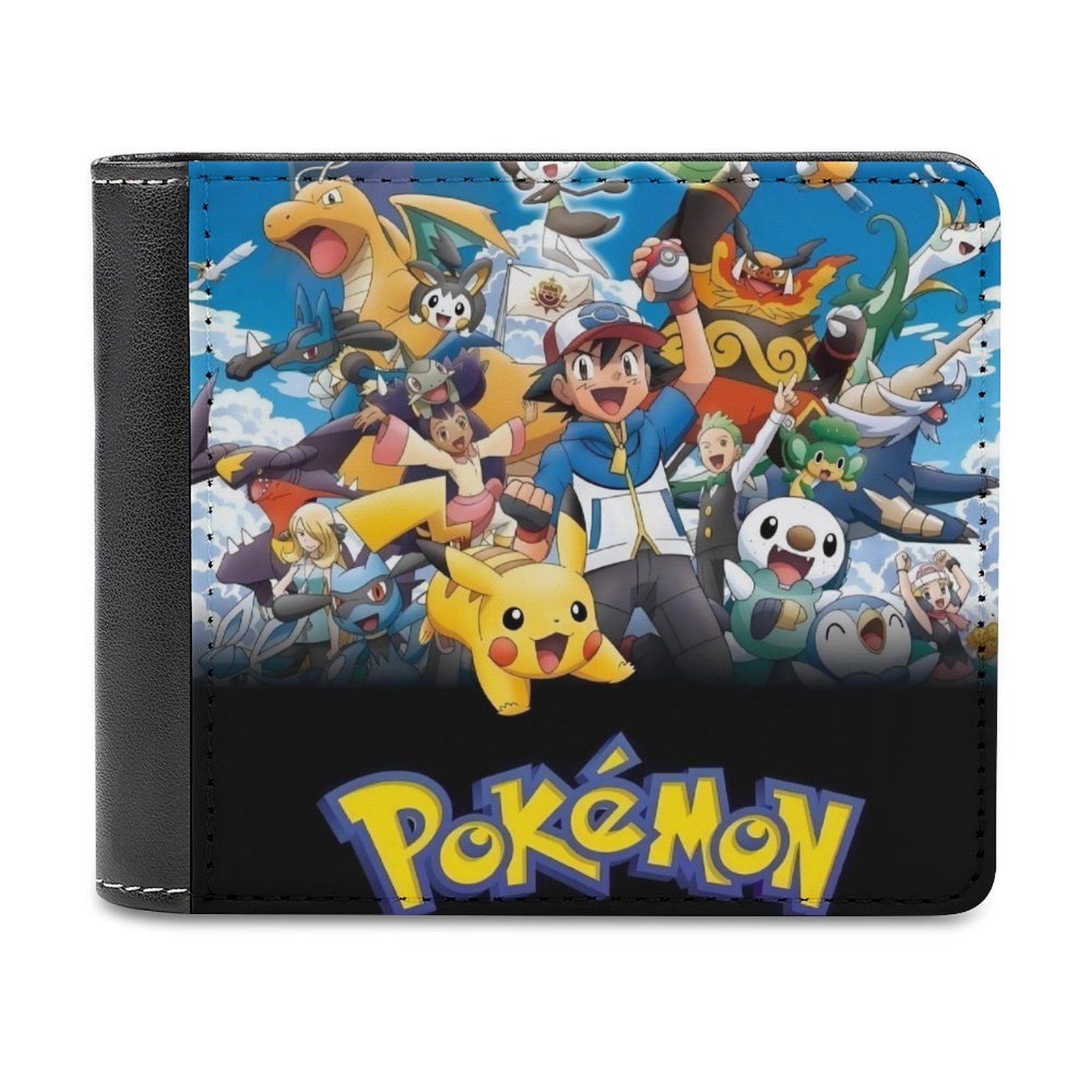 Pokemon Pikachu (23) Cute Men's Wallet Women's Cartoon Leather Bifold ...
