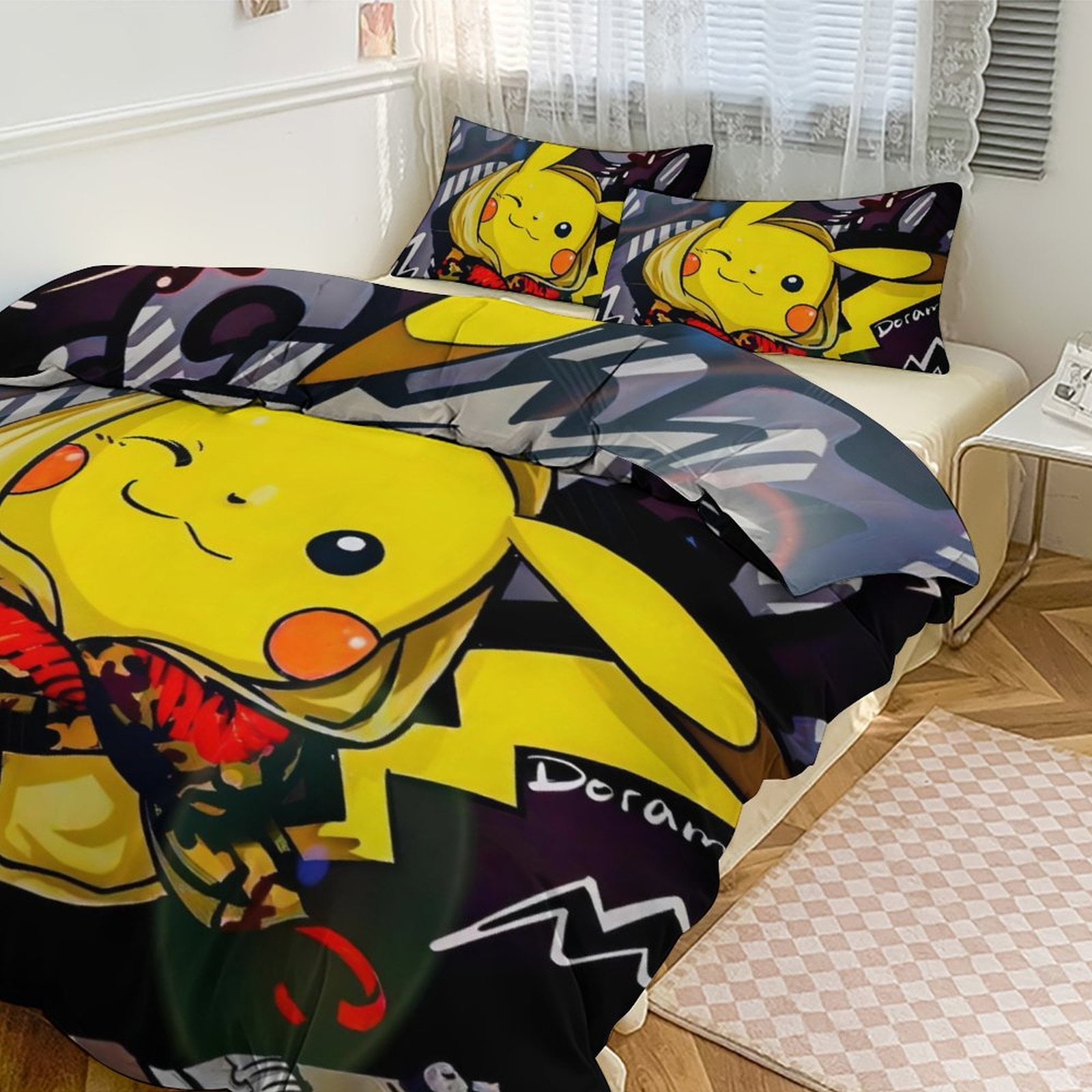 Pokemon Pikachu 3 Pieces Bed Set Cute Bedding Sets All Seasons, 1 ...