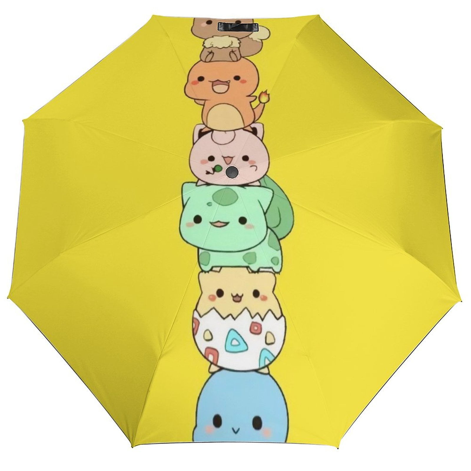 Pokemon-Pikachu 365 Travel Automatic Folding Rain Umbrellas with Cover ...