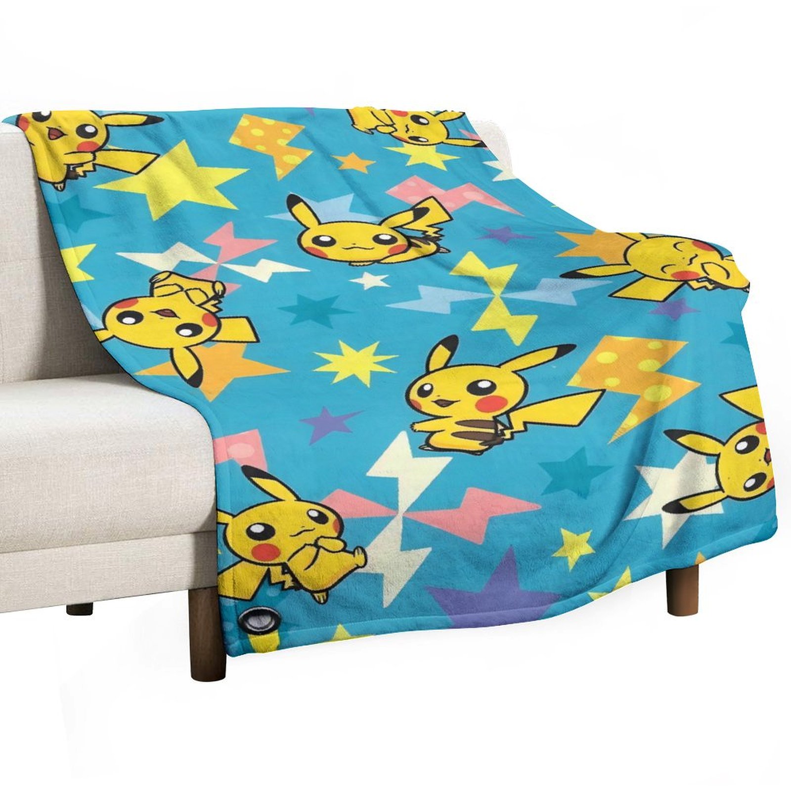 Pokemon Pikachu Anti-pilling Soft Flannel Comfortable Plush Air ...