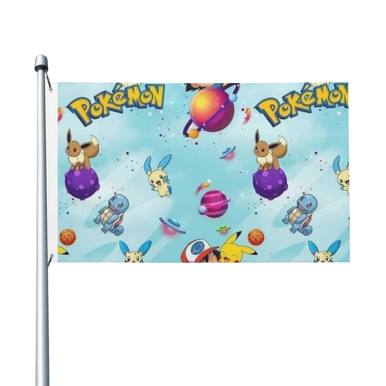 Pokemon Pikachu Ball 3x5ft Face Flag Fade Proof Holiday Fall Flag ...
