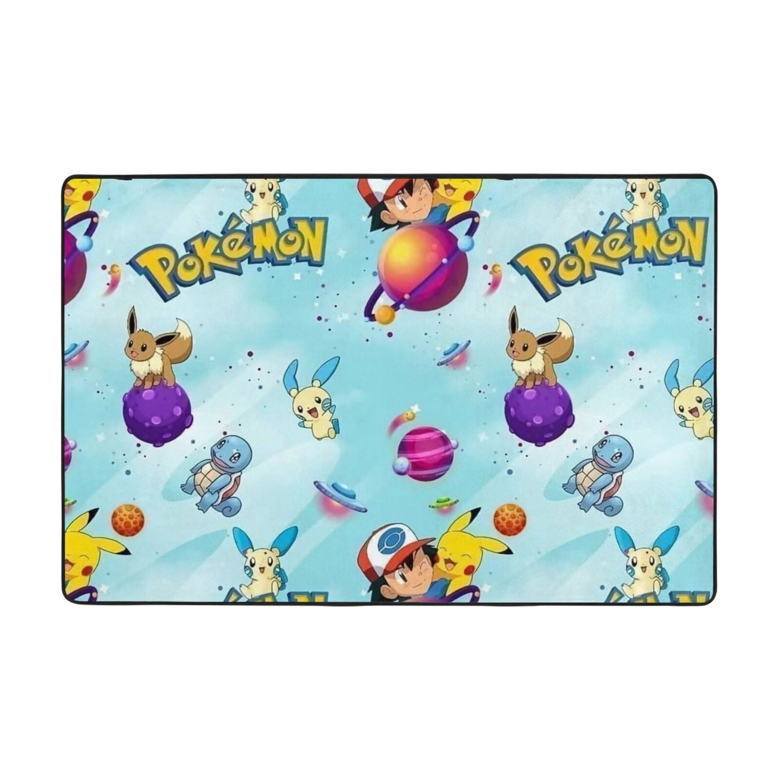 Pokemon Pikachu Ball Gamer Rug Room Non-Slip Gaming Rug Cool Graffiti ...