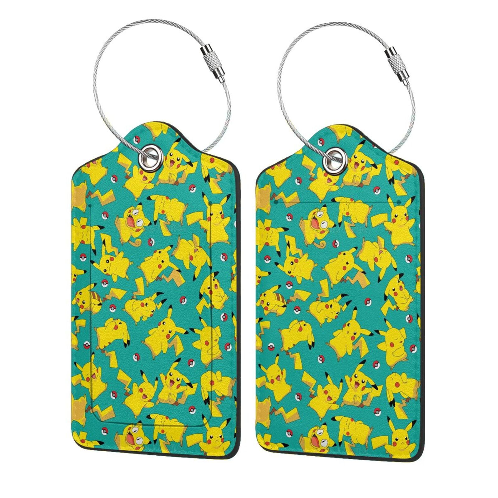 Pokemon Pikachu Ball Rotate Luggage Tags for Suitcases Travel ID ...