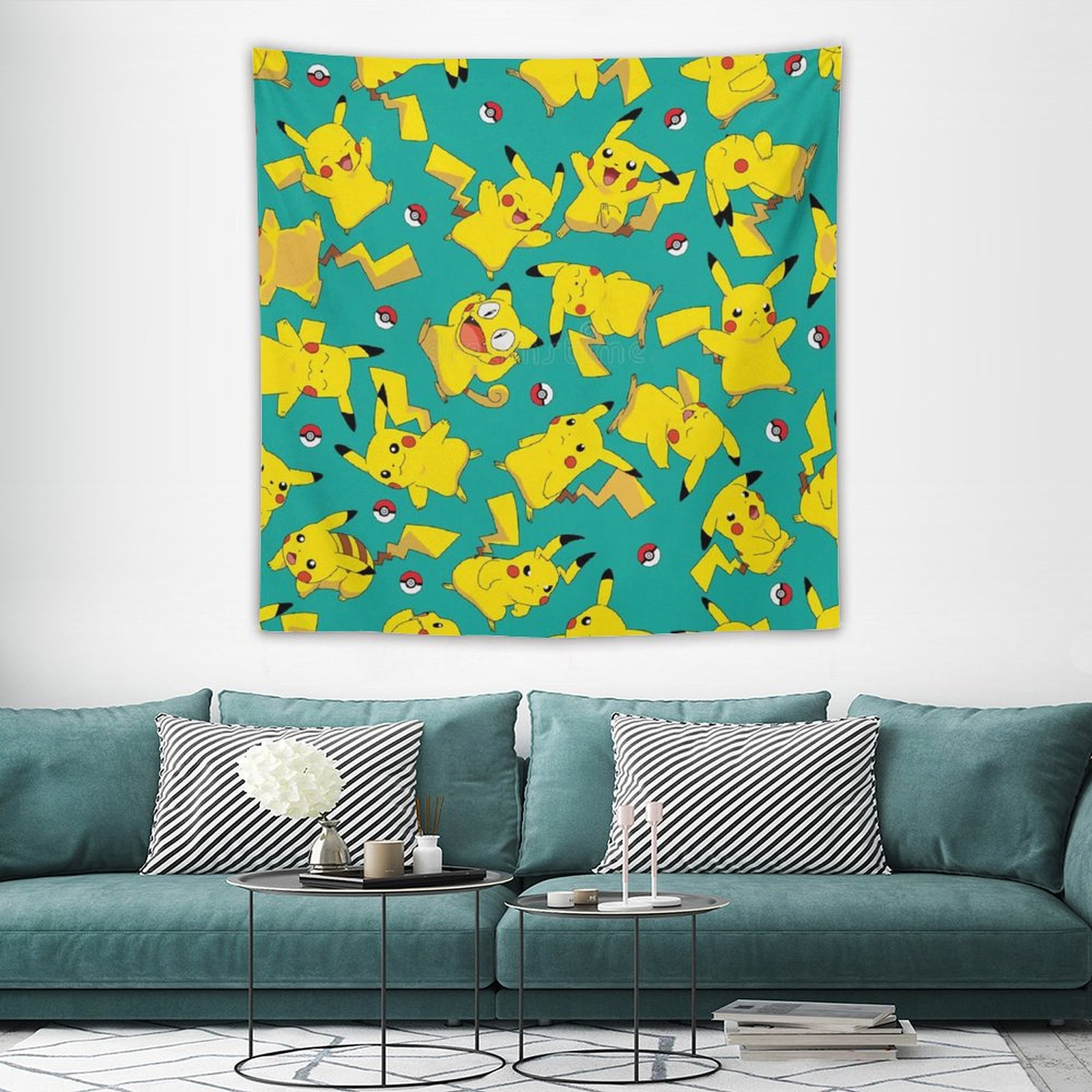 Pokemon Pikachu Ball Rotate Tapestry,Pokemon Pikachu Ball Rotate Poster ...