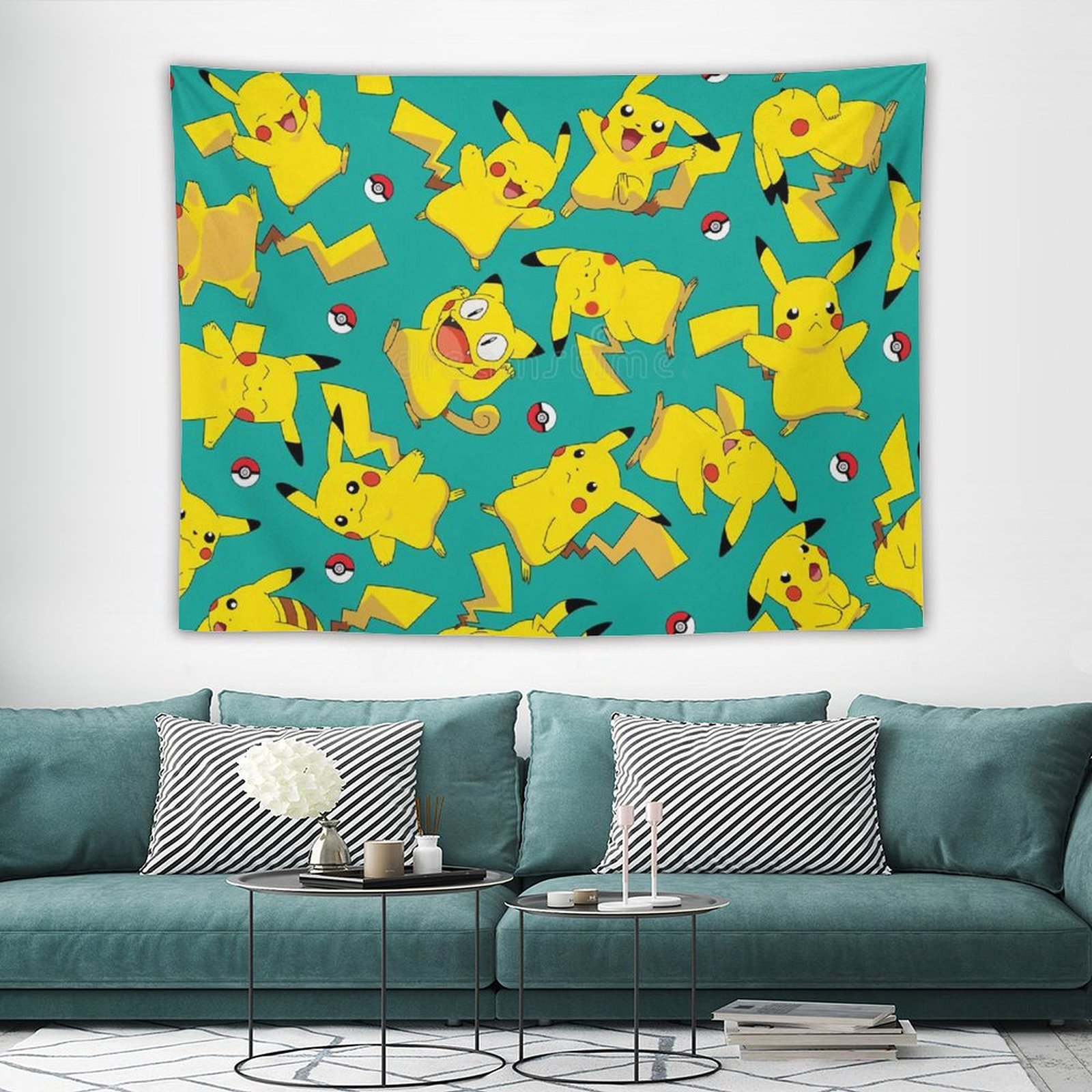 Pokemon Pikachu Ball Rotate Tapestry,Pokemon Pikachu Ball Rotate Poster ...