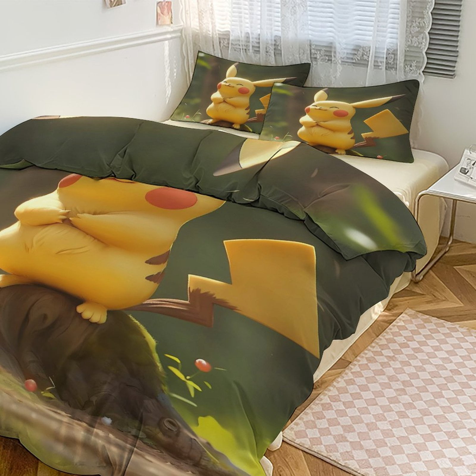 Pokemon Pikachu Bedding Sets for Kids Men Women Twin Size Comforter Set ...