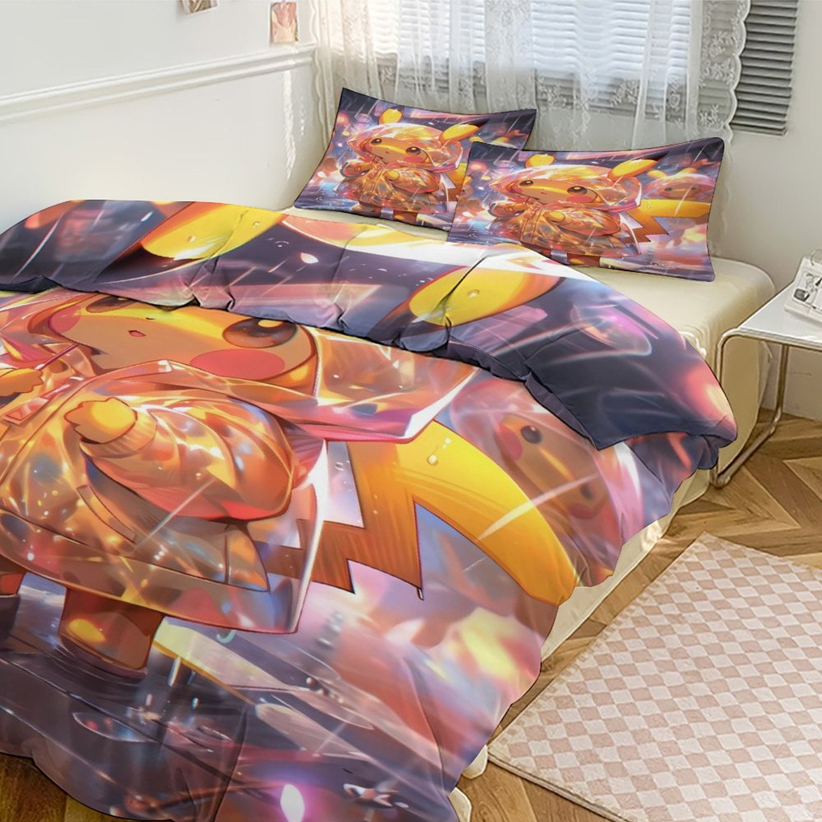 Pokemon Pikachu Bedding Sets for Kids Men Women Twin Size Comforter Set ...