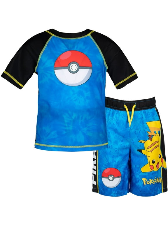Short Sleeve Pikachu Rash Guard (Little Boys) - Walmart.com