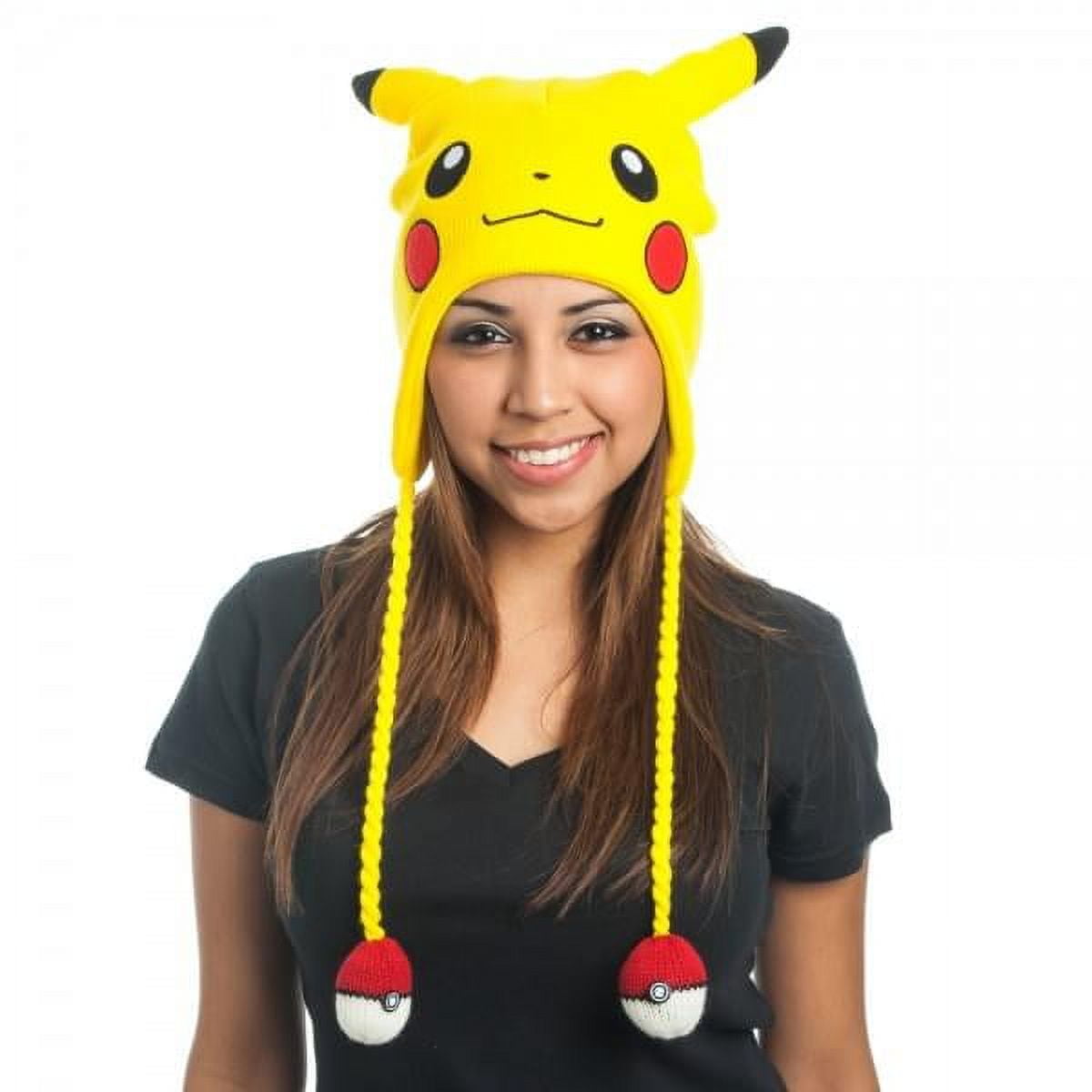 Pokemon Pikachu Big Face Laplander Beanie Hat One Size Fits Most ...