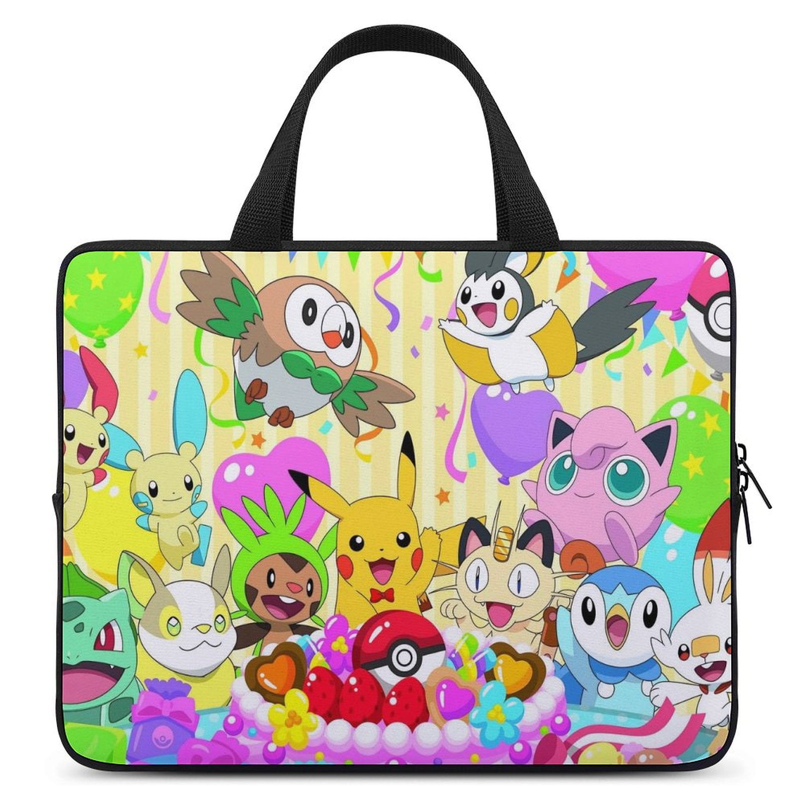 Pokemon-Pikachu Birthday Party Laptop sleeve with Handle, Laptop Case, laptop bag, Durable ...