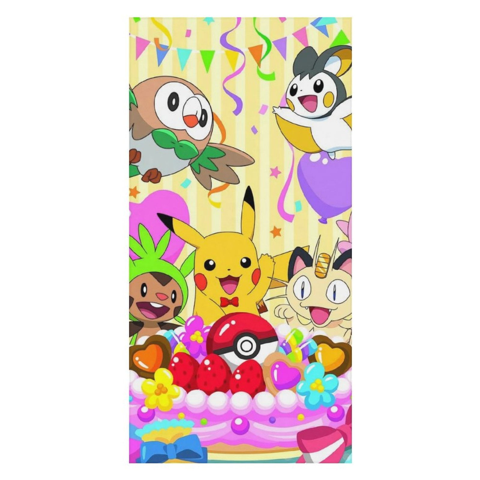 Pokemon-Pikachu Birthday Party Oversized Beach Towels, Pool Towel High ...