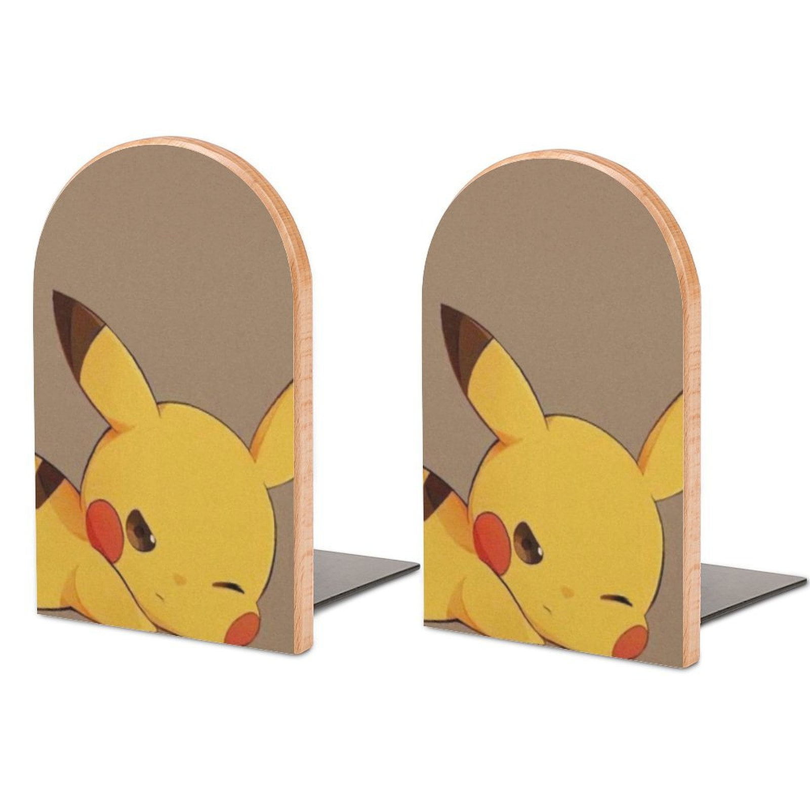 Pokemon Pikachu Book Ends,Wood Bookends 1 Pair,Book Ends for Shelves ...