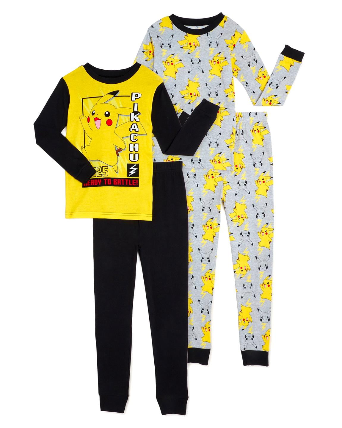 Pokemon Pikachu Boys Pajama, 2 Piece Cotton Sleep Set, Pika Bolt ...