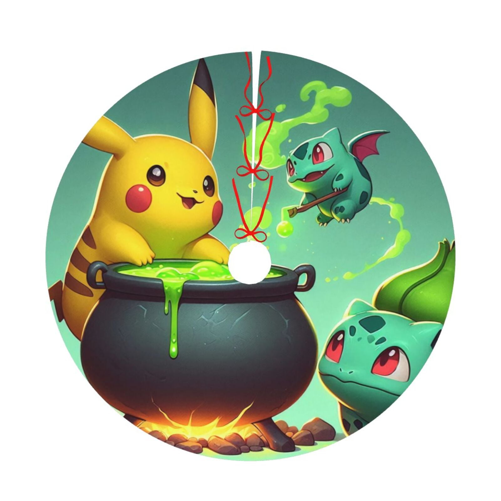 Pokemon Pikachu Bulbasaur Holding Bubbling Cauldron Christmas Tree ...