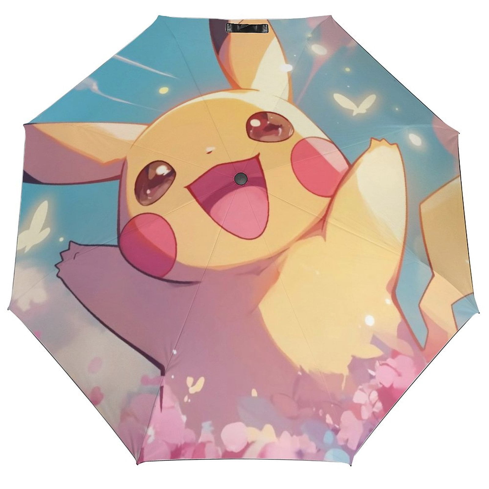 Pokemon-Pikachu Butterfly Travel Automatic Folding Rain Umbrellas with ...