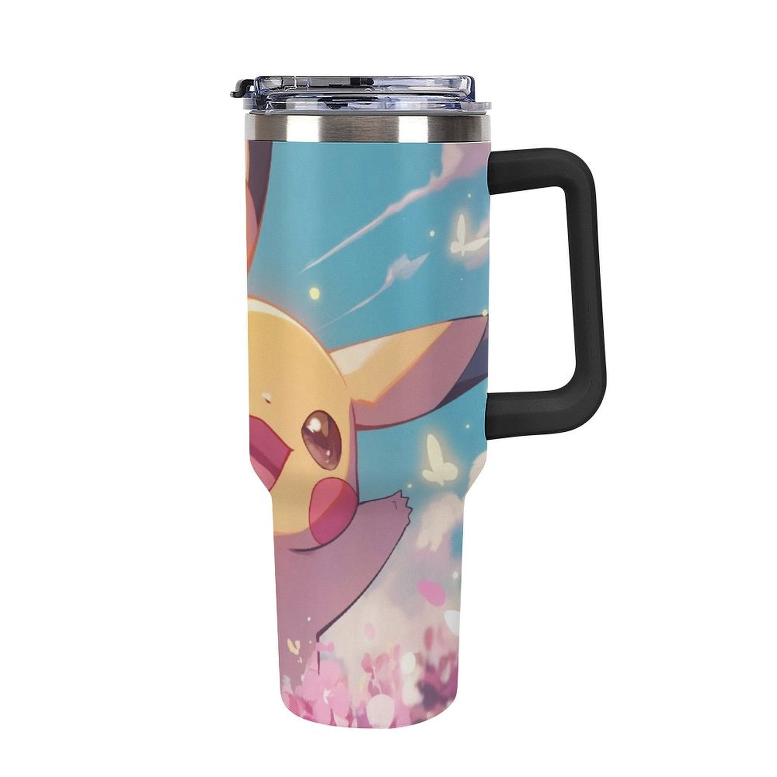Pokemon-Pikachu Butterfly Tumbler with Handle and Straw Large 40 oz ...