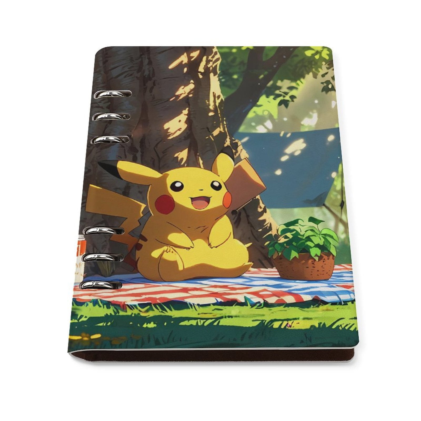 Pokemon-Pikachu Camping Refillable Leather A5 Loose Leaf Notebook ...