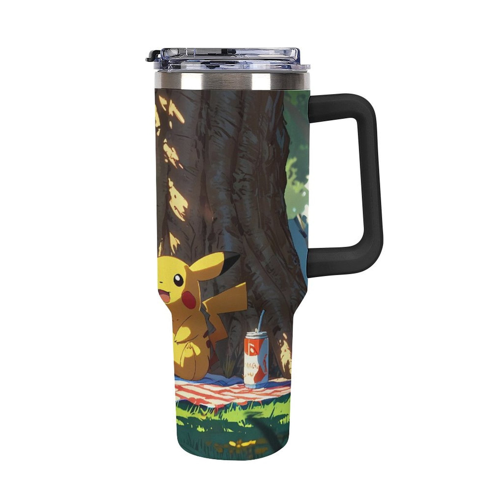 Pokemon-Pikachu Camping Tumbler with Handle and Straw Large 40 oz ...