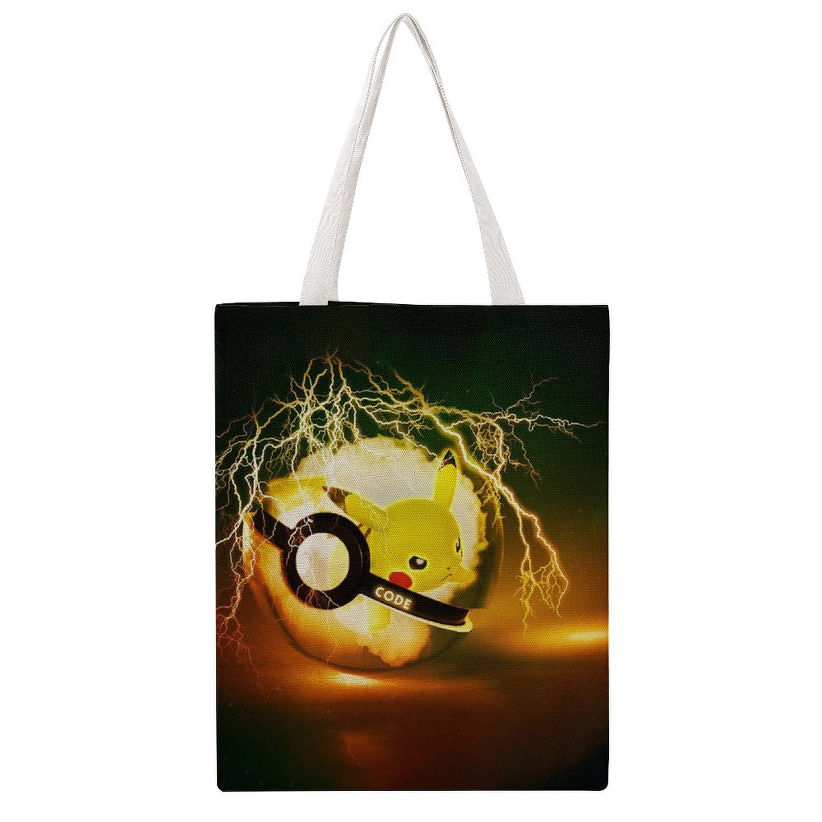 Pokemon Pikachu Canvas Tote Bag Beautiful Cute Shopping Tote Bag ...