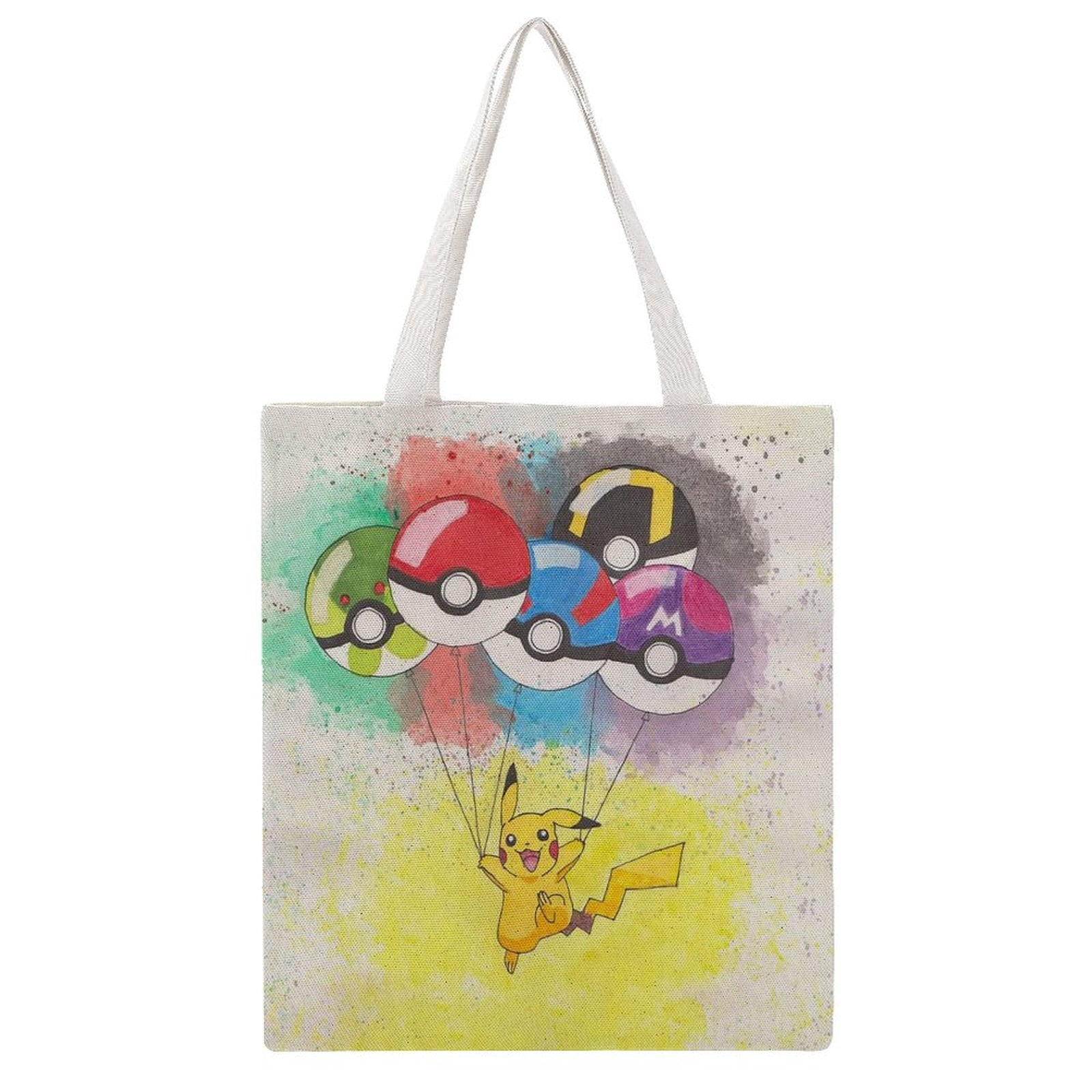 Pokemon Pikachu Canvas Tote Bag Reusable Tote Shoulder Bag Casual Bag ...