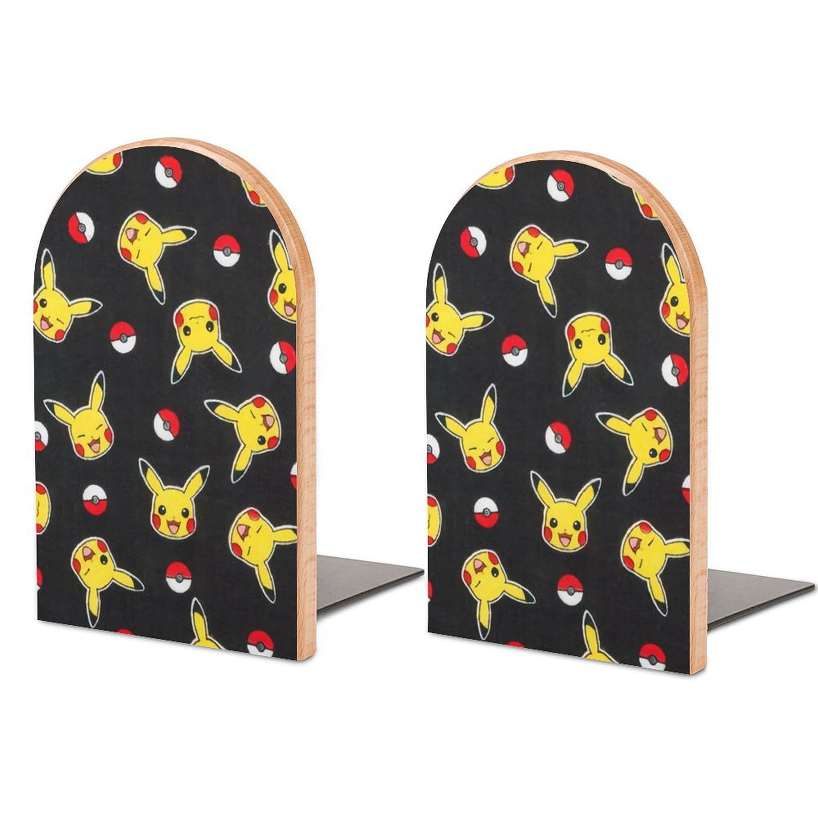 Pokemon-Pikachu Charizard Pokeball Book Ends,Wood Bookends for Shelves ...
