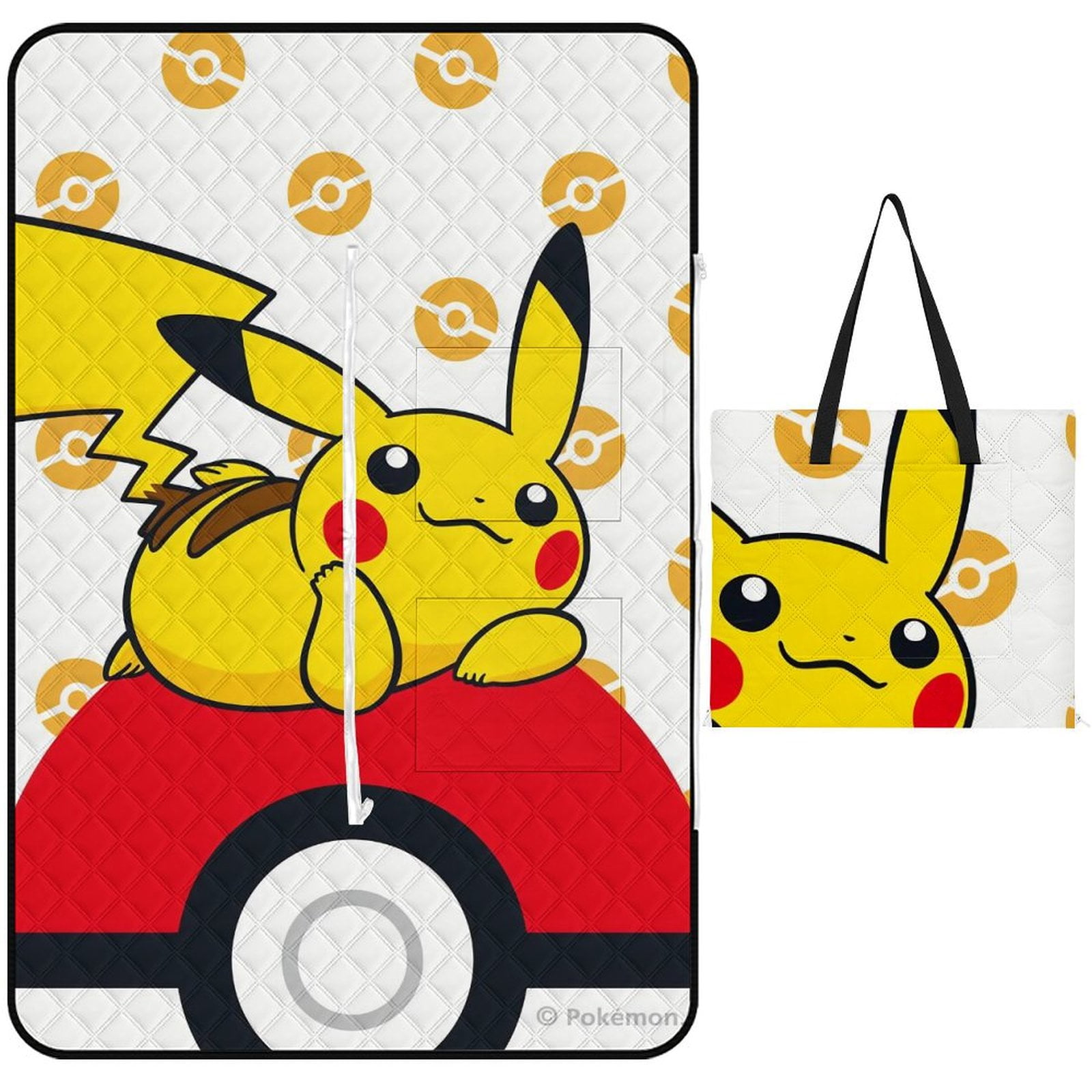 Pokemon-Pikachu Charizard Pokeball Extra Large Picnic Outdoor Blanket ...