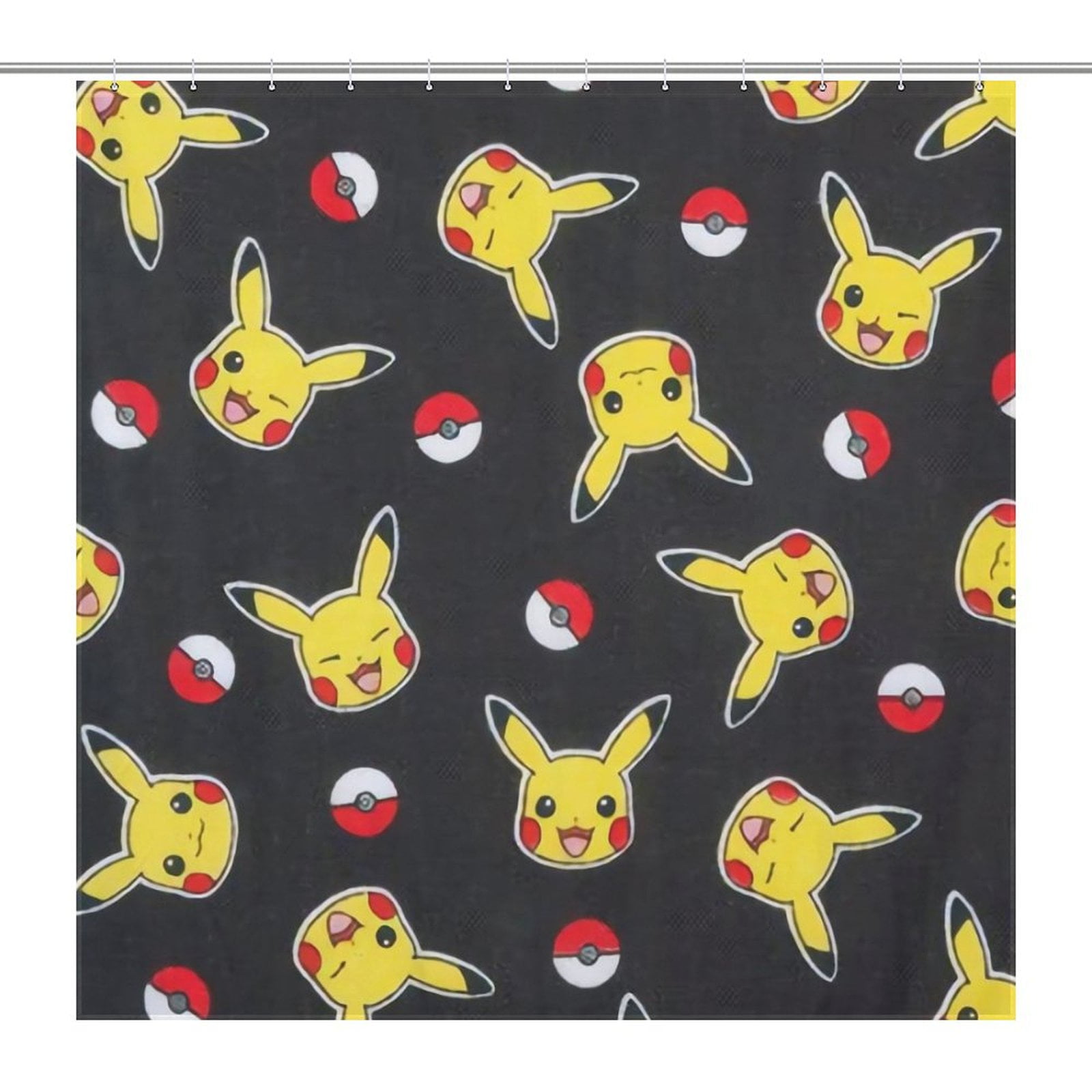Pokemon-Pikachu Charizard Pokeball Shower Curtain,Shower Curtain Liner ...