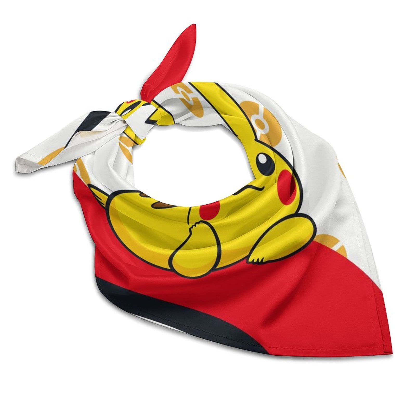 Pokemon-Pikachu Charizard Pokeball Square Satin Head Scarf Hair Scarves ...