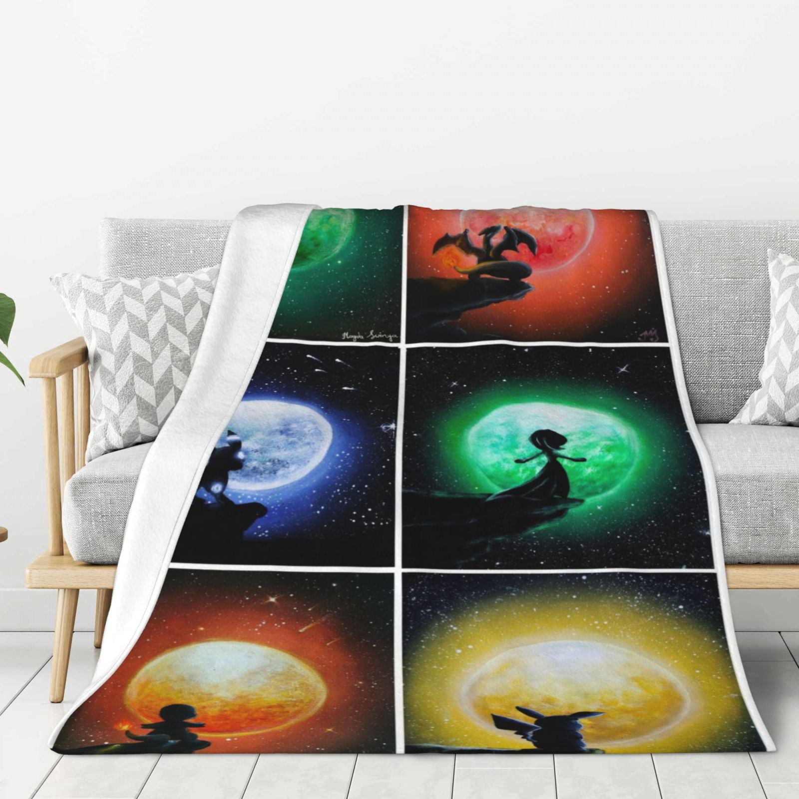 Pokemon- Pikachu Charmander Blankets,Flannel Blanket Throw for Kids ...