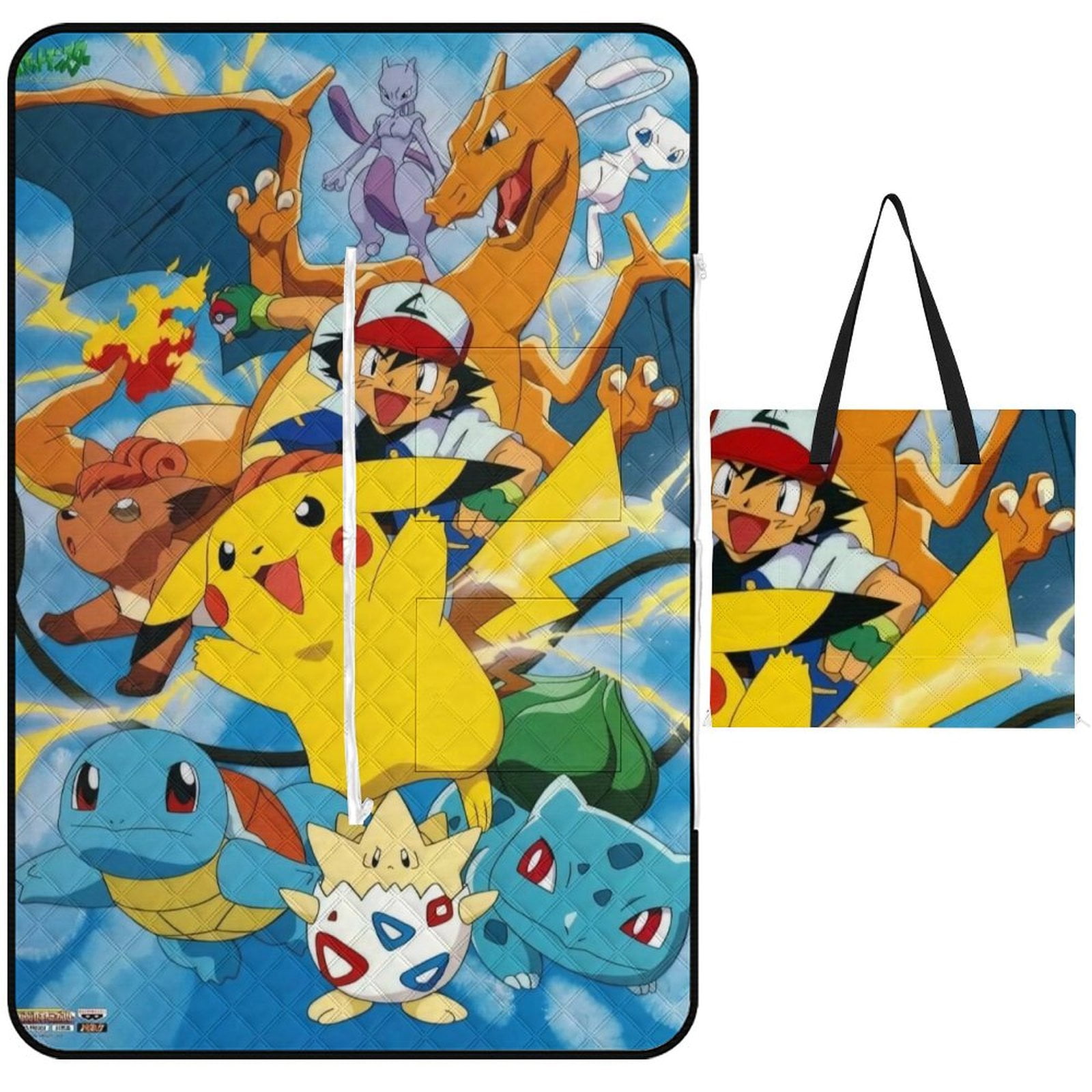 Pokemon Pikachu-Charmander Squirtle Bulbasaur Picnic Blankets Outdoor ...