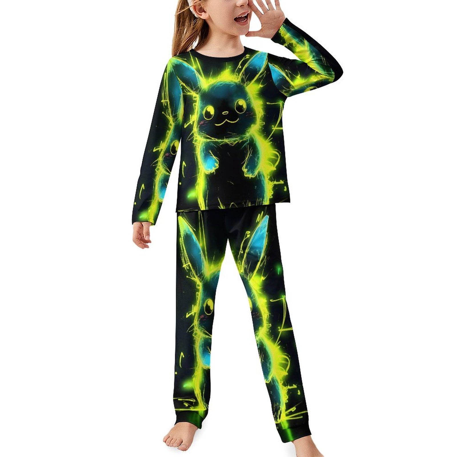Pokemon_Pikachu Child Pajamas Set for Boys Girls 6 Sizes, Long Sleeve ...