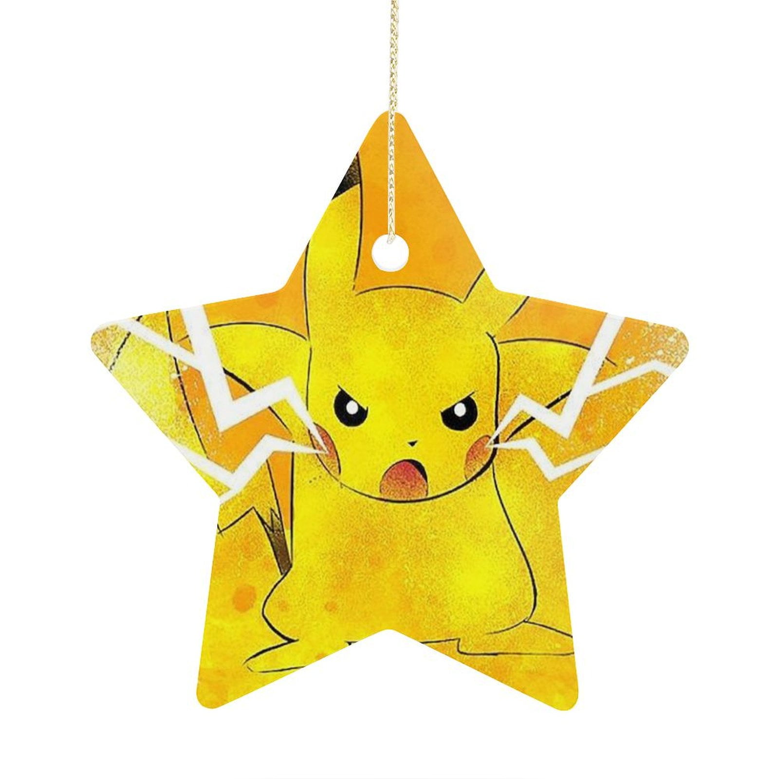 Pokemon_Pikachu Christmas Star Pendant Tree Ornaments for Kids Mom Dad ...