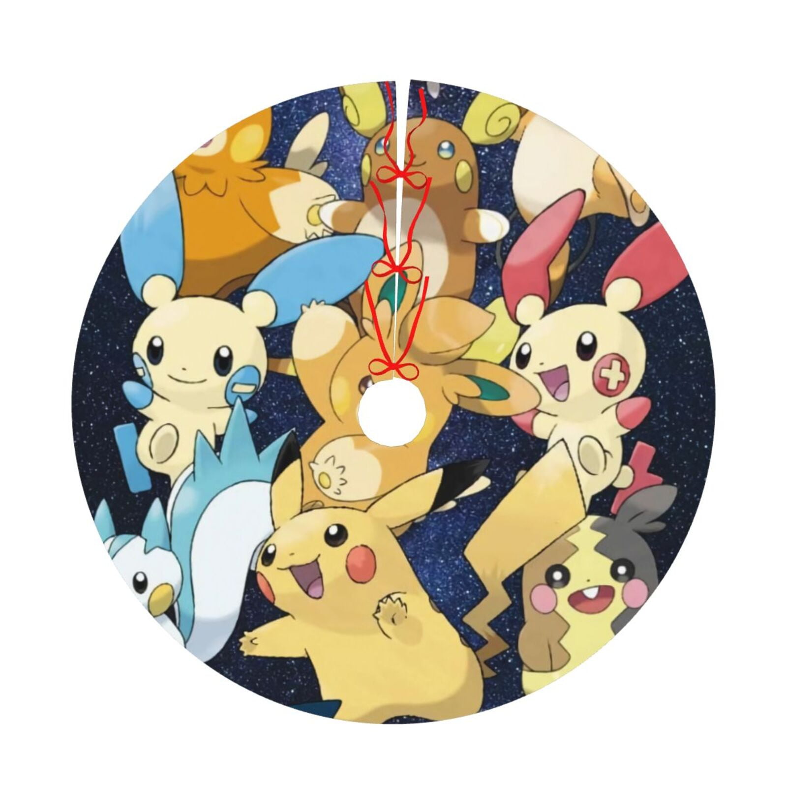 Pokemon-Pikachu Christmas Tree Skirt - 36 Inches Merry Christmas Tree ...