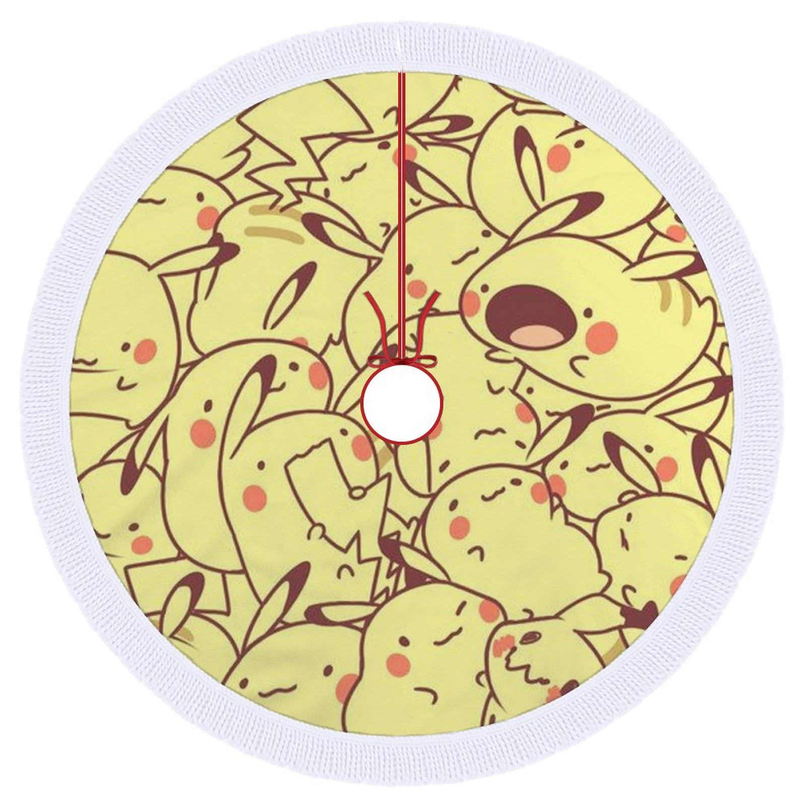 Pokemon Pikachu Christmas Tree Skirt 36 inch Tree Skirt Large Xmas Tree ...