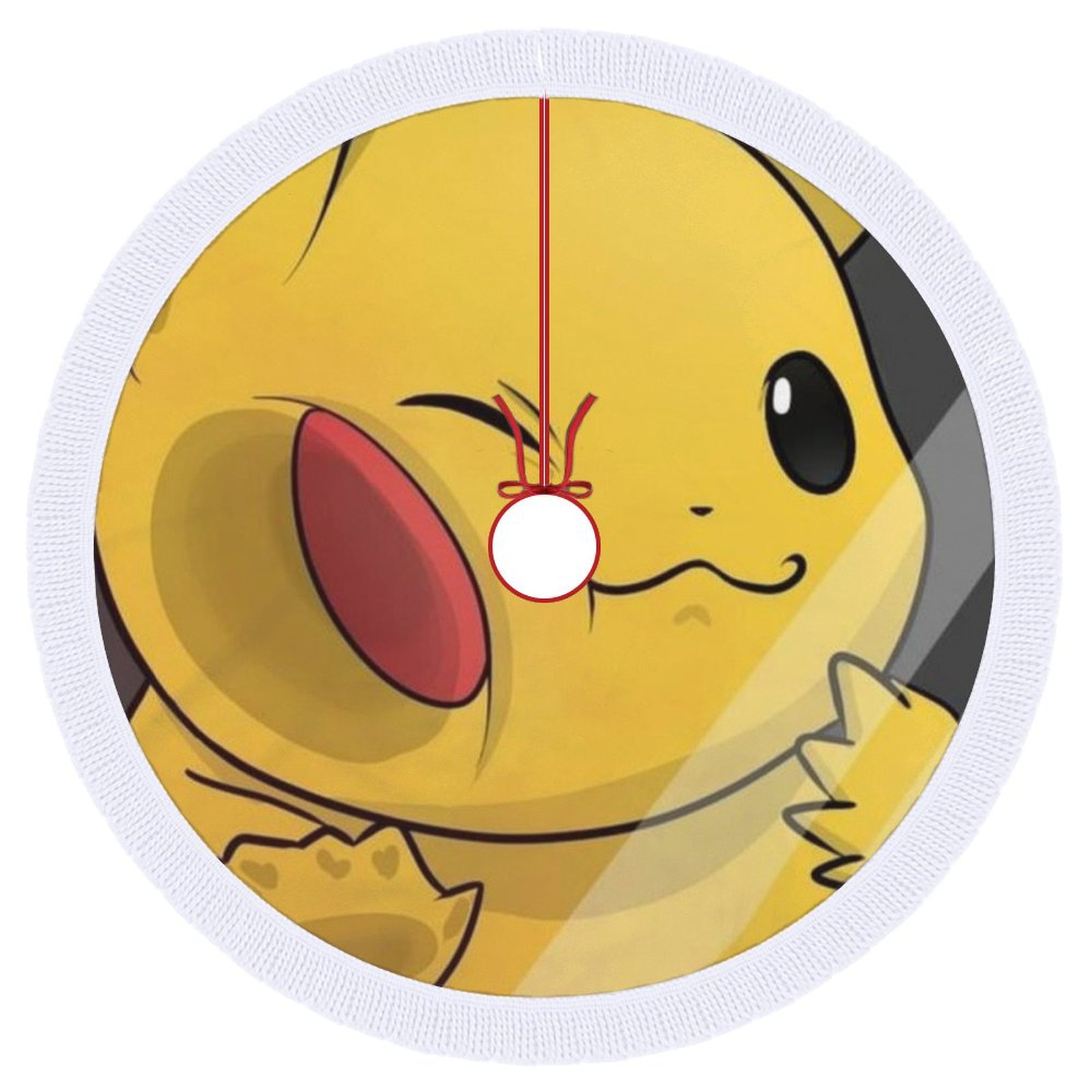 Pokemon Pikachu Christmas tree skirt Christmas tree mat with fringe ...