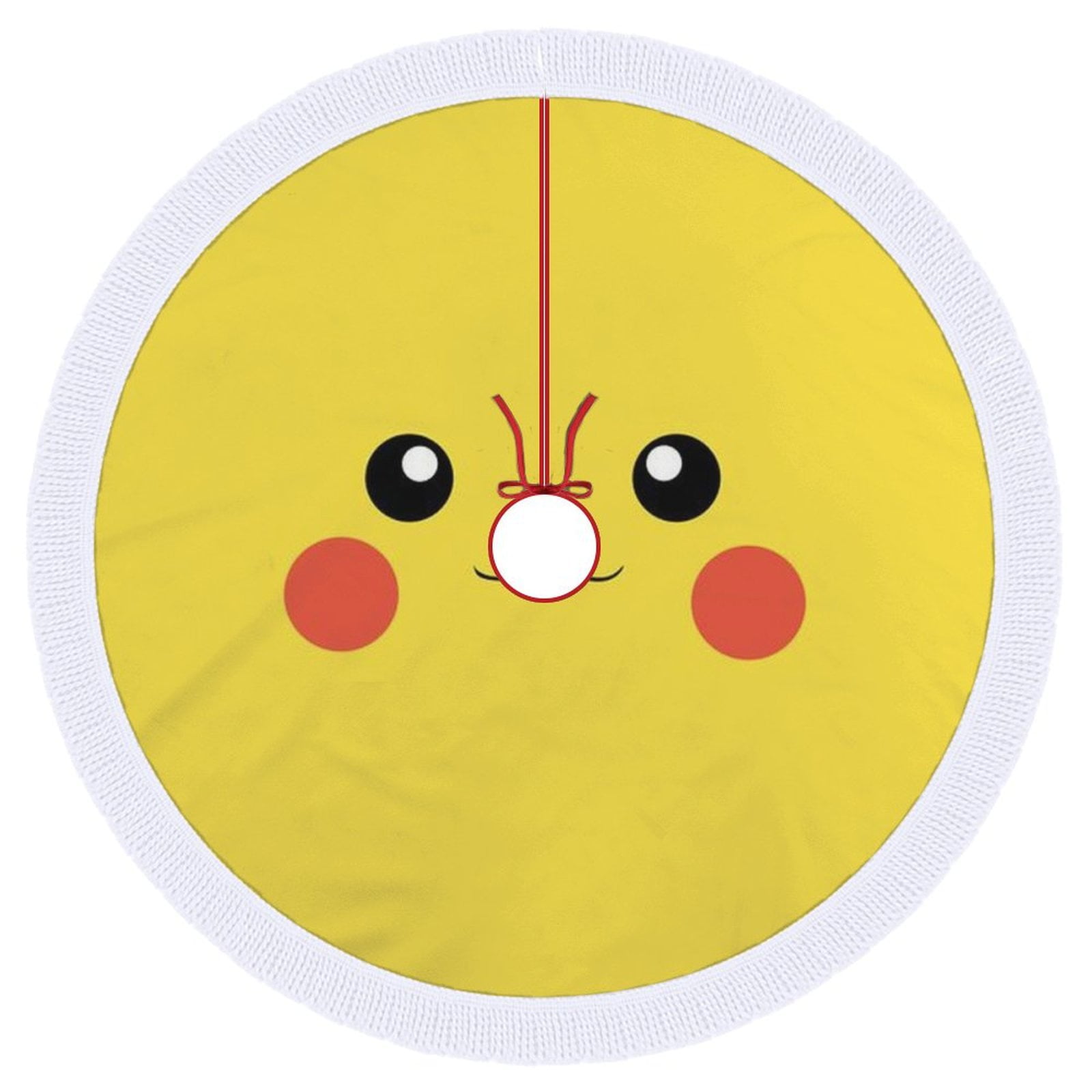 Pokemon Pikachu Christmas tree skirt Christmas tree mat with fringe ...