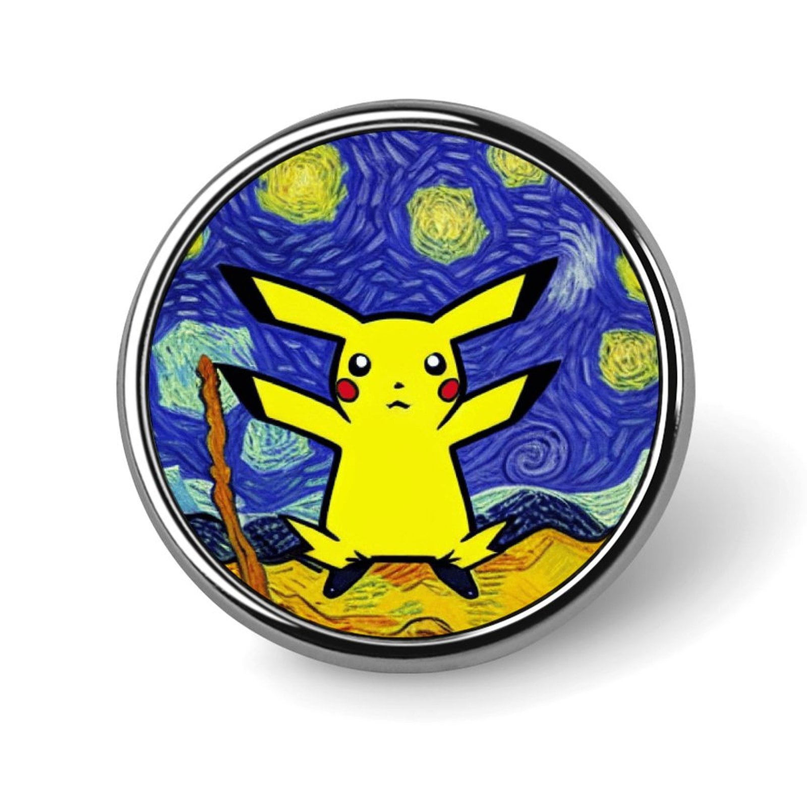 Pokemon Pikachu Circle Badges Round Chest Pins Brooch Decor Round Button Parts Button Pin ...