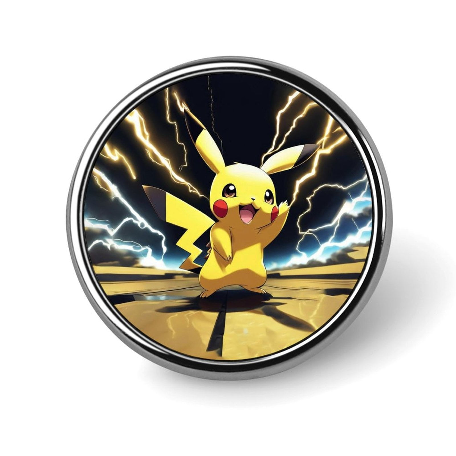 Pokemon Pikachu Circle Badges Round Chest Pins Brooch Decor Round Button Parts Button Pin ...