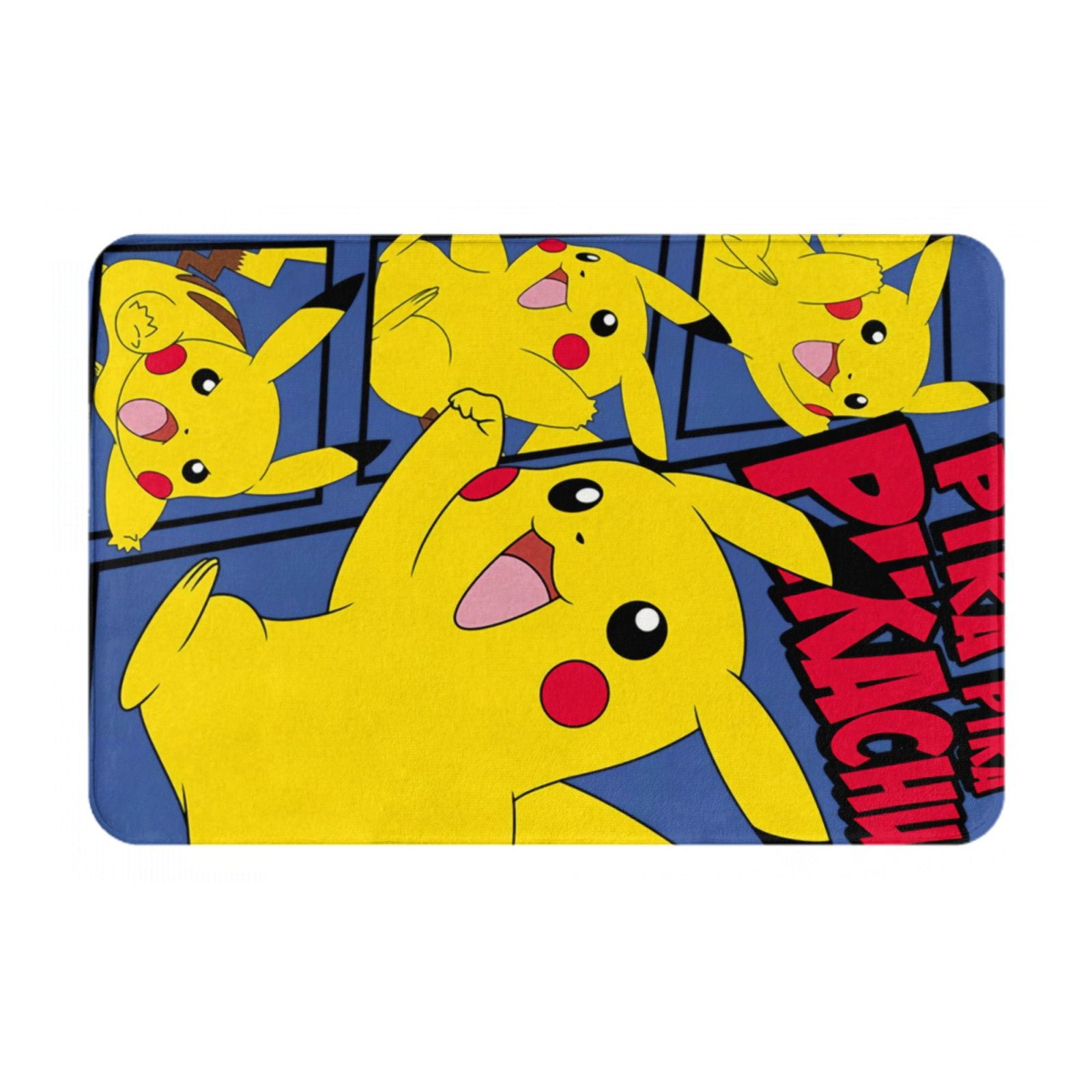 Pokemon Pikachu Comic Panels Area Rug Cartoon Decorative Rug Soft Shag ...