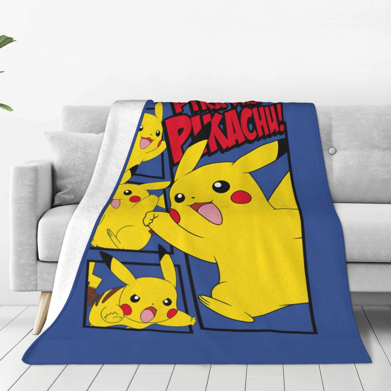 Pokemon Pikachu Comic Panels Blanket Cartoon Blanket Home Cute Blankets ...