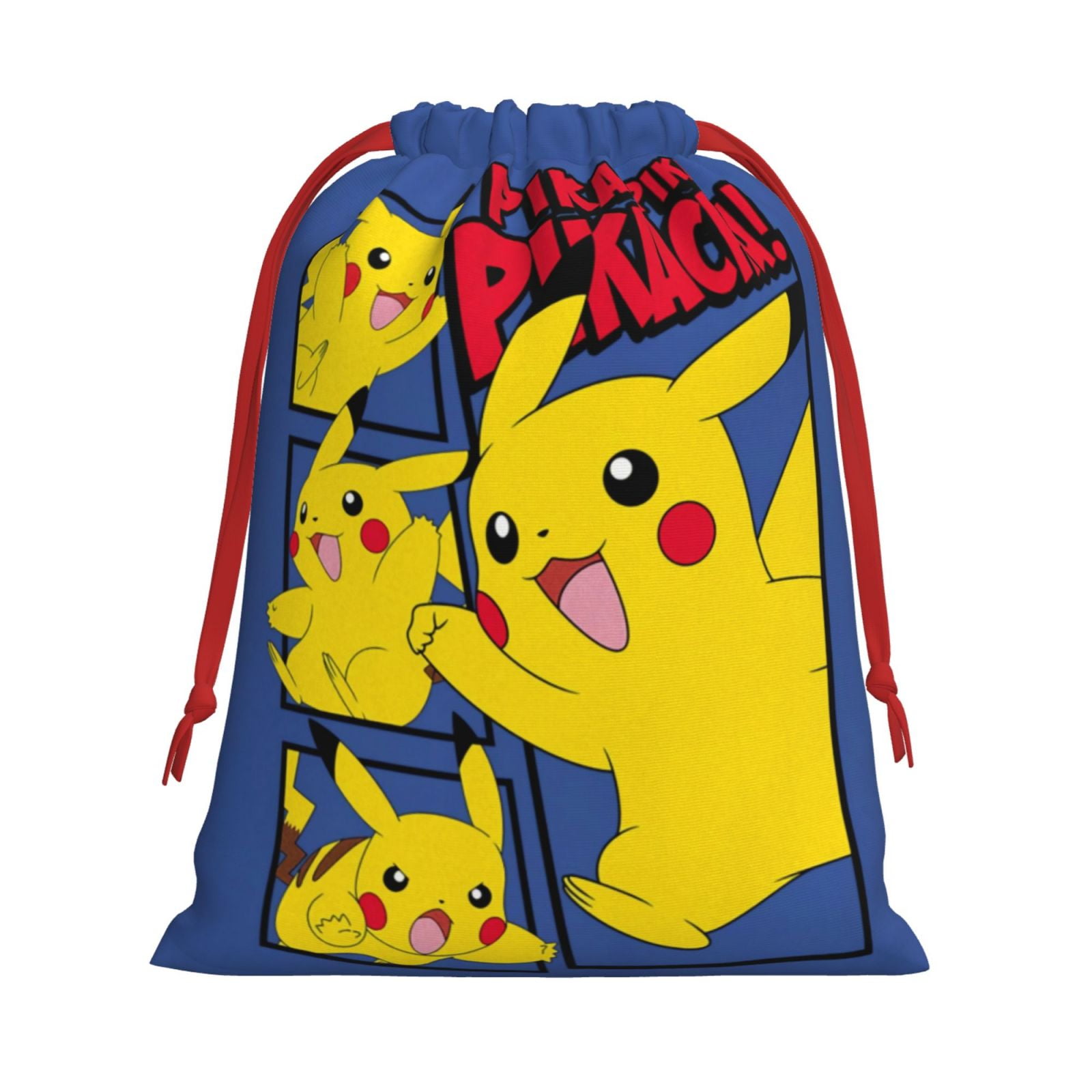 Pokemon-Pikachu Comic Panels Gift Bags,Christmas Gift Bags,Drawstring ...