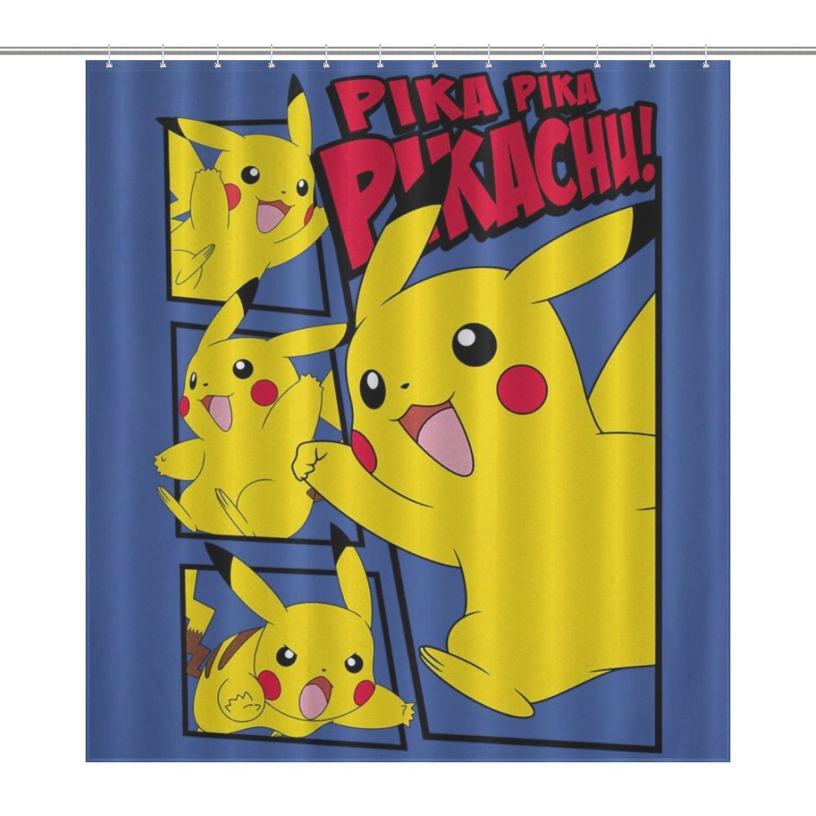 Pokemon Pikachu Comic Panels Shower Curtain,Shower Curtain for Bathroom ...